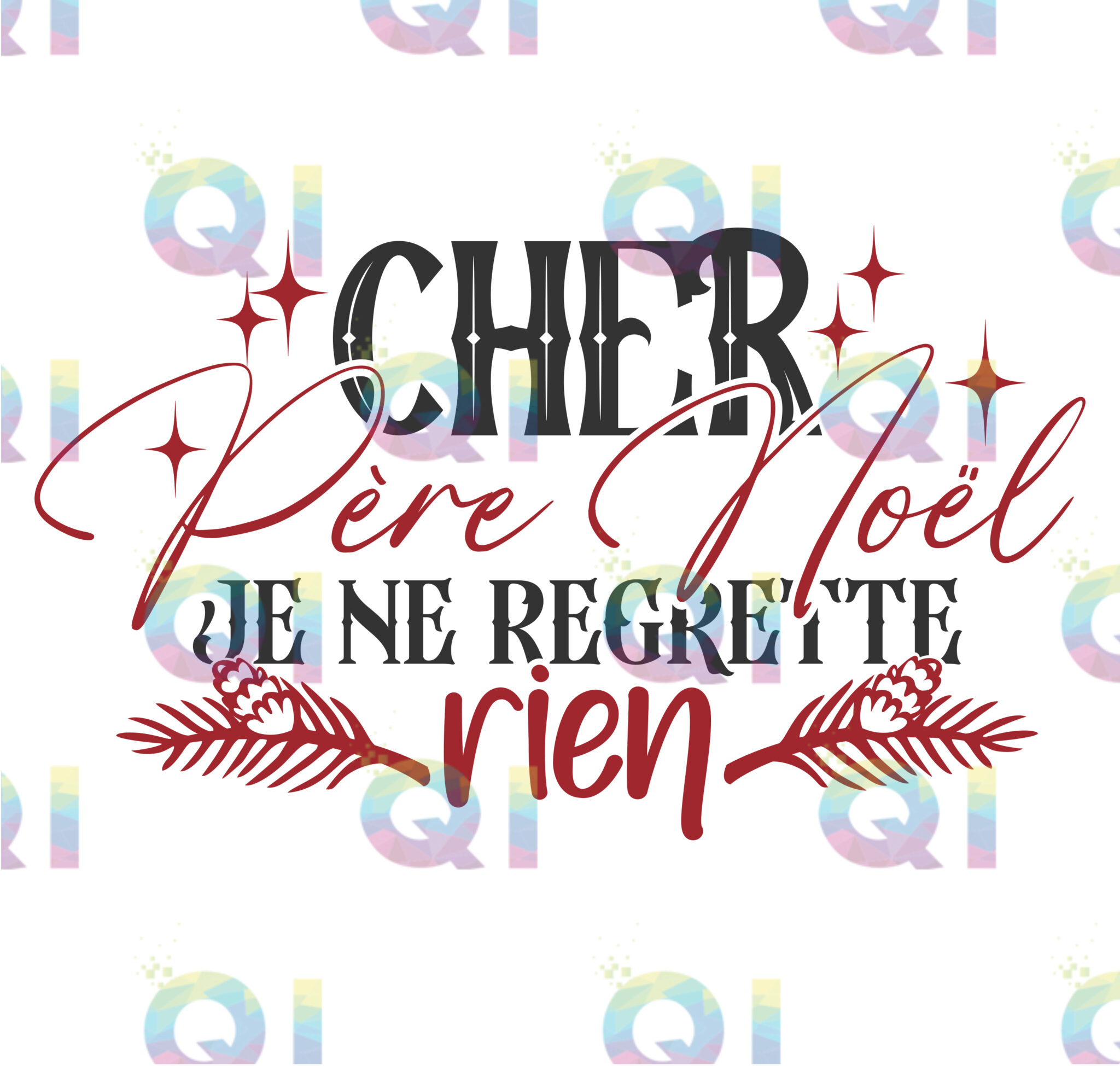 Fichier numérique PNG - Cher Père Noël - Québec Impression